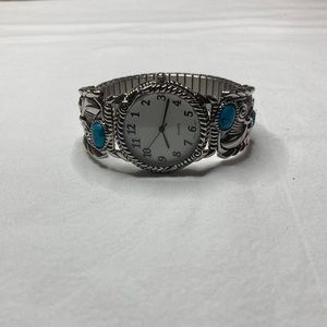 Avon | Accessories | Avon And Quartz Womens Watch Silver With Designs ...